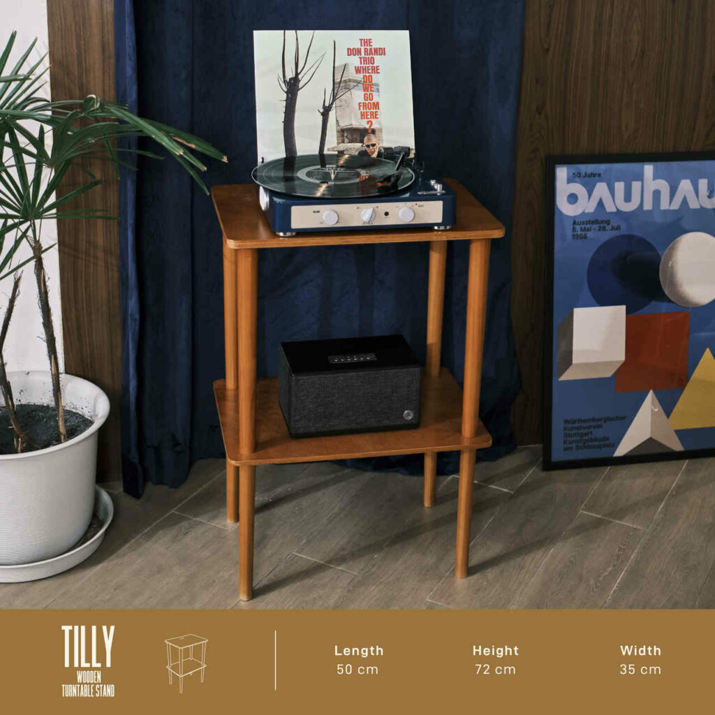 Tilly Wooden Turntable Stand - Gadhouse